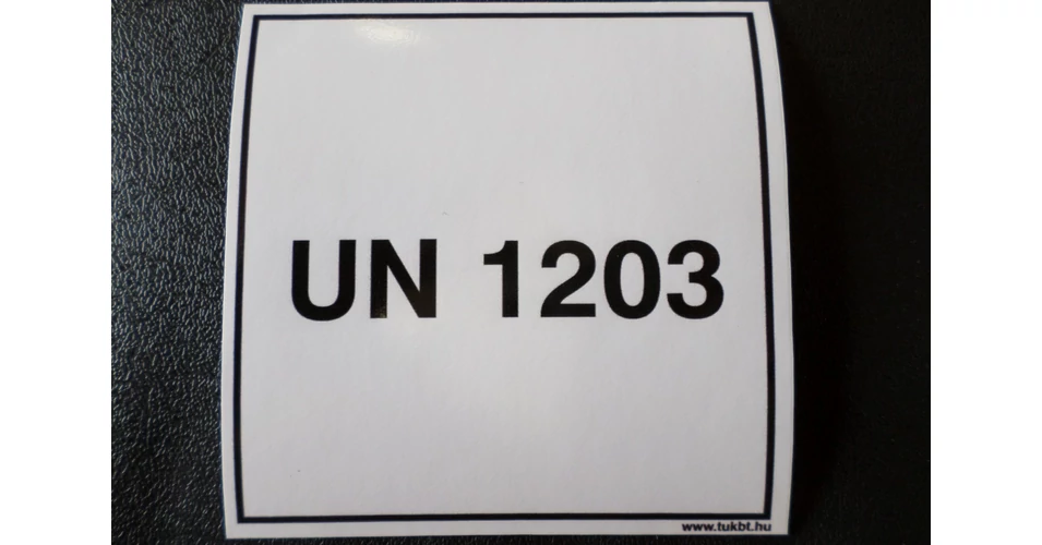 Bárca: UN 1203 Benzin szállítás 100x100 mm Öntapadó